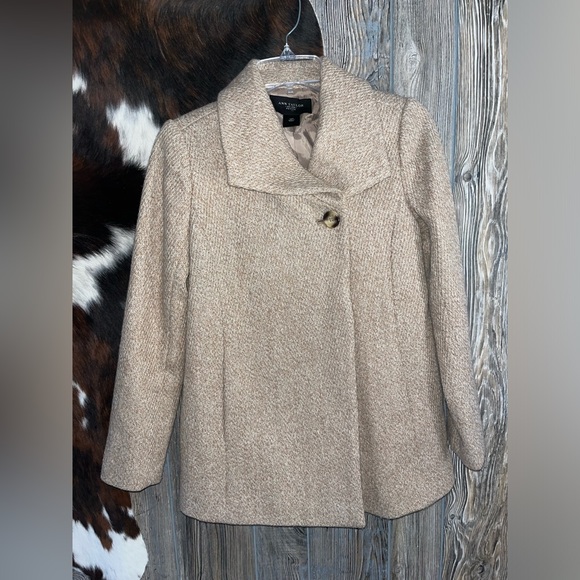 Ann Taylor | Jackets & Coats | Ann Taylor Tan With Brown Buttons Size ...